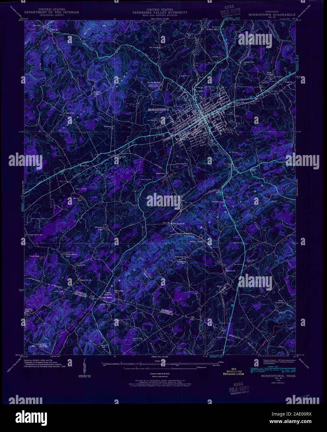 Map of morristown tennessee hi-res stock photography and images - Alamy
