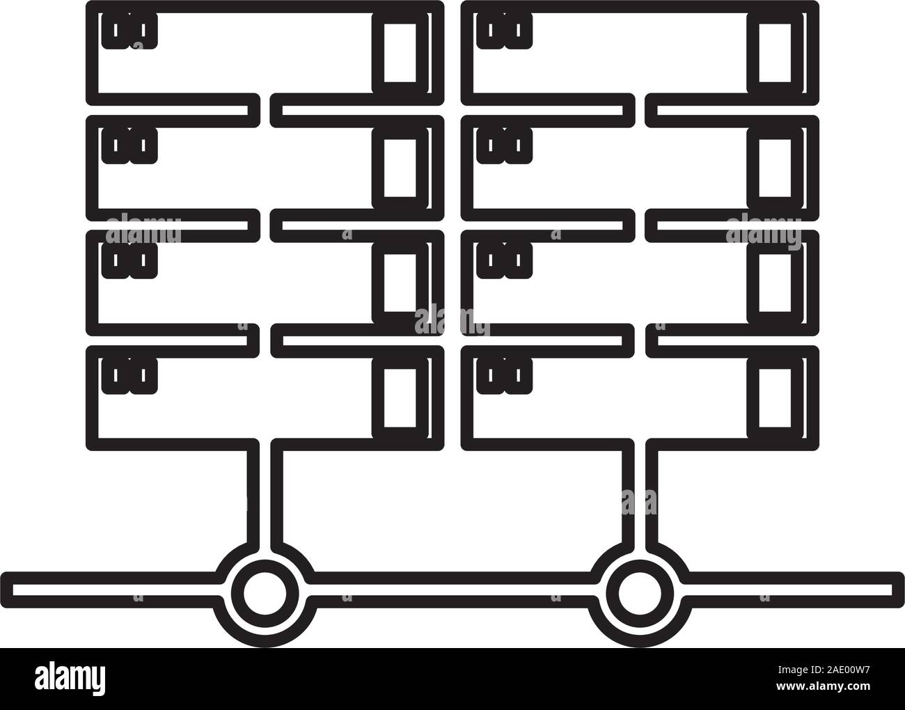 data server tower isolated icon Stock Vector Image & Art - Alamy
