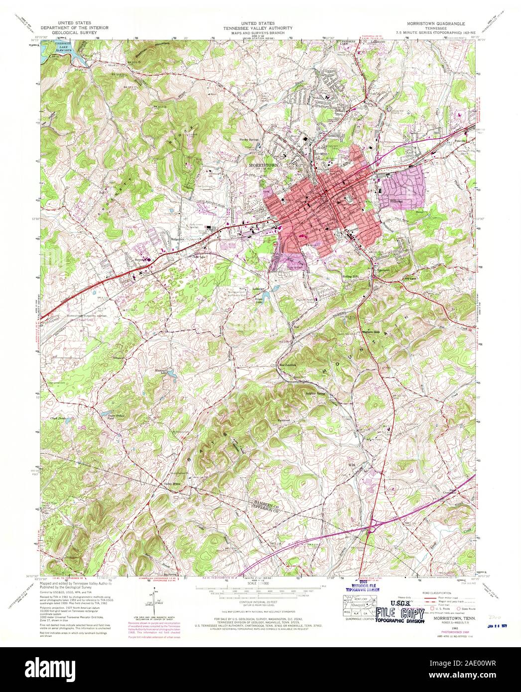 Map of morristown tennessee hi-res stock photography and images - Alamy
