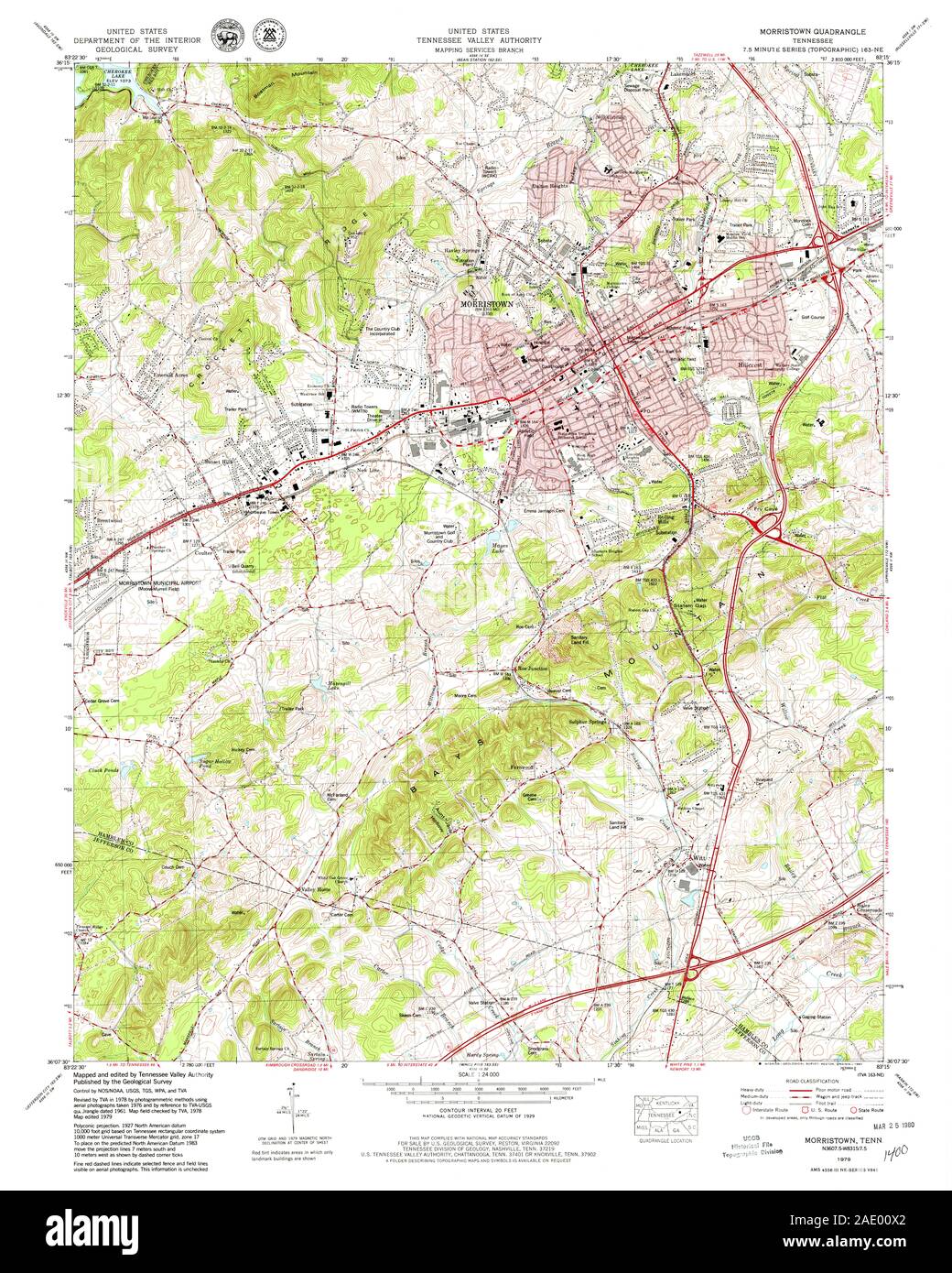 Map of morristown tennessee hi-res stock photography and images - Alamy