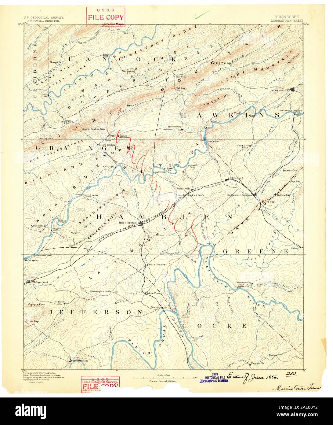 Map of morristown tennessee hi-res stock photography and images - Alamy