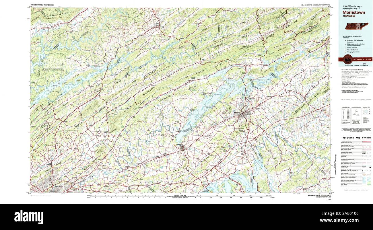 Map of morristown tennessee hi-res stock photography and images - Alamy