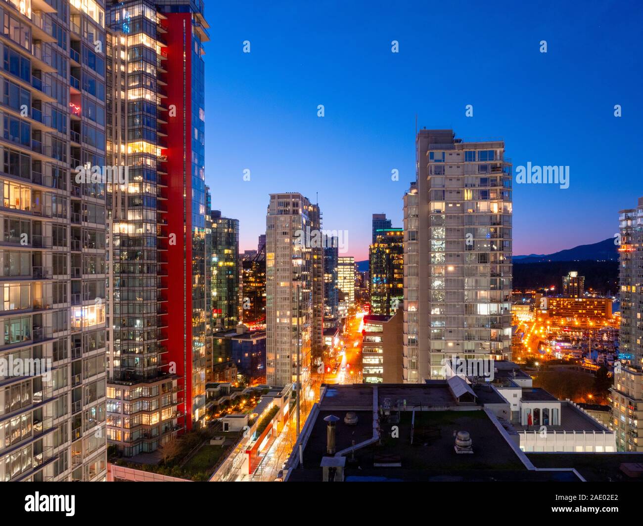 Vancouver, British Columbia - Nov 27, 2019 : Panorama view or Vancouver ...