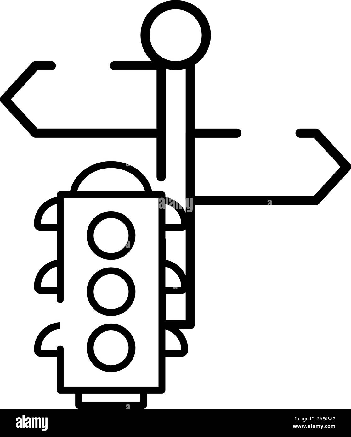 traffic arrow signal isolated icon Stock Vector Image & Art - Alamy