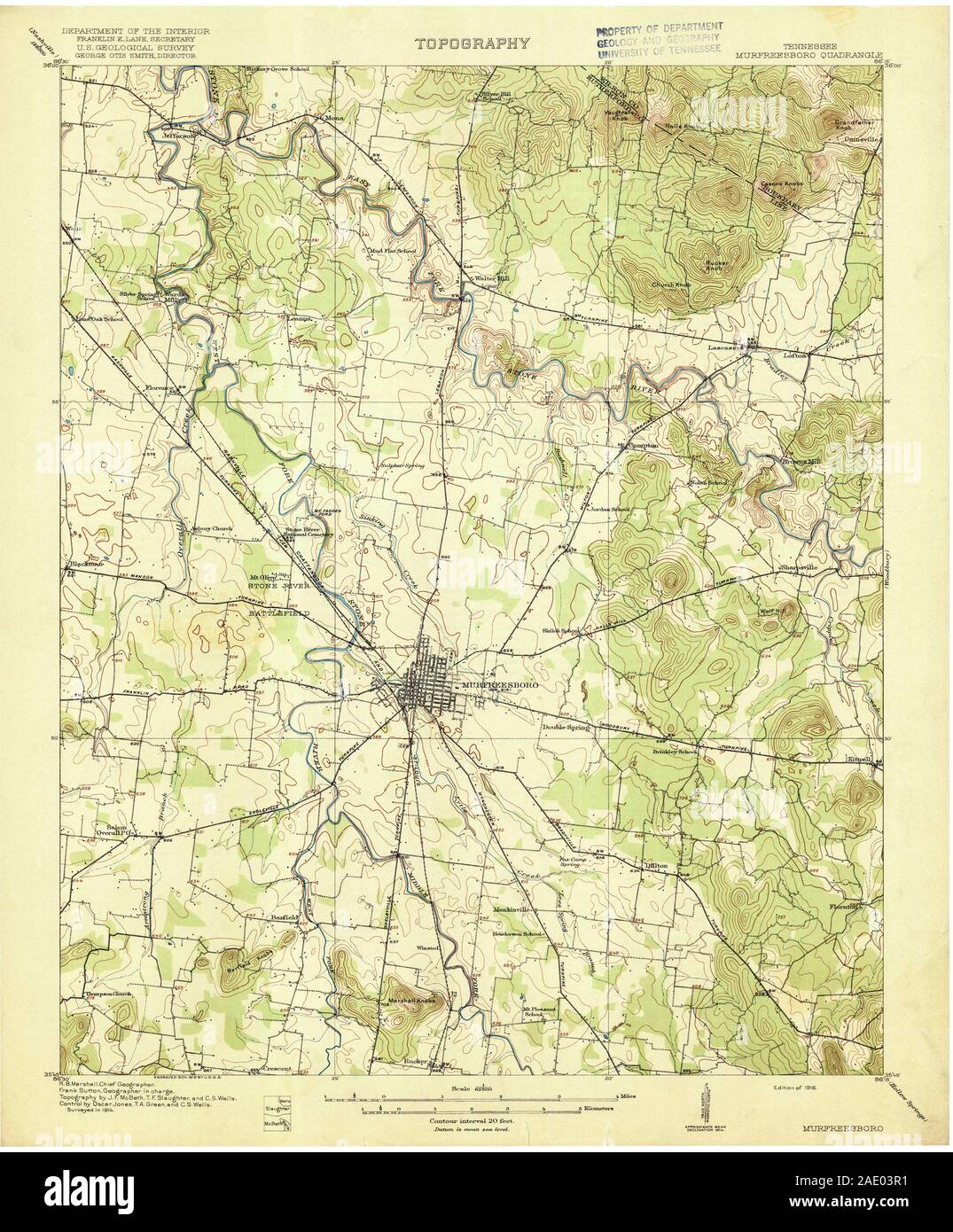 Map of murfreesboro hi-res stock photography and images - Alamy