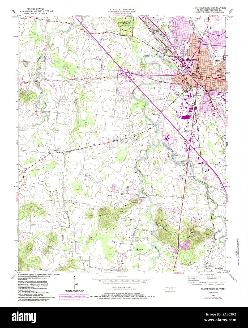 Map of murfreesboro hi-res stock photography and images - Alamy