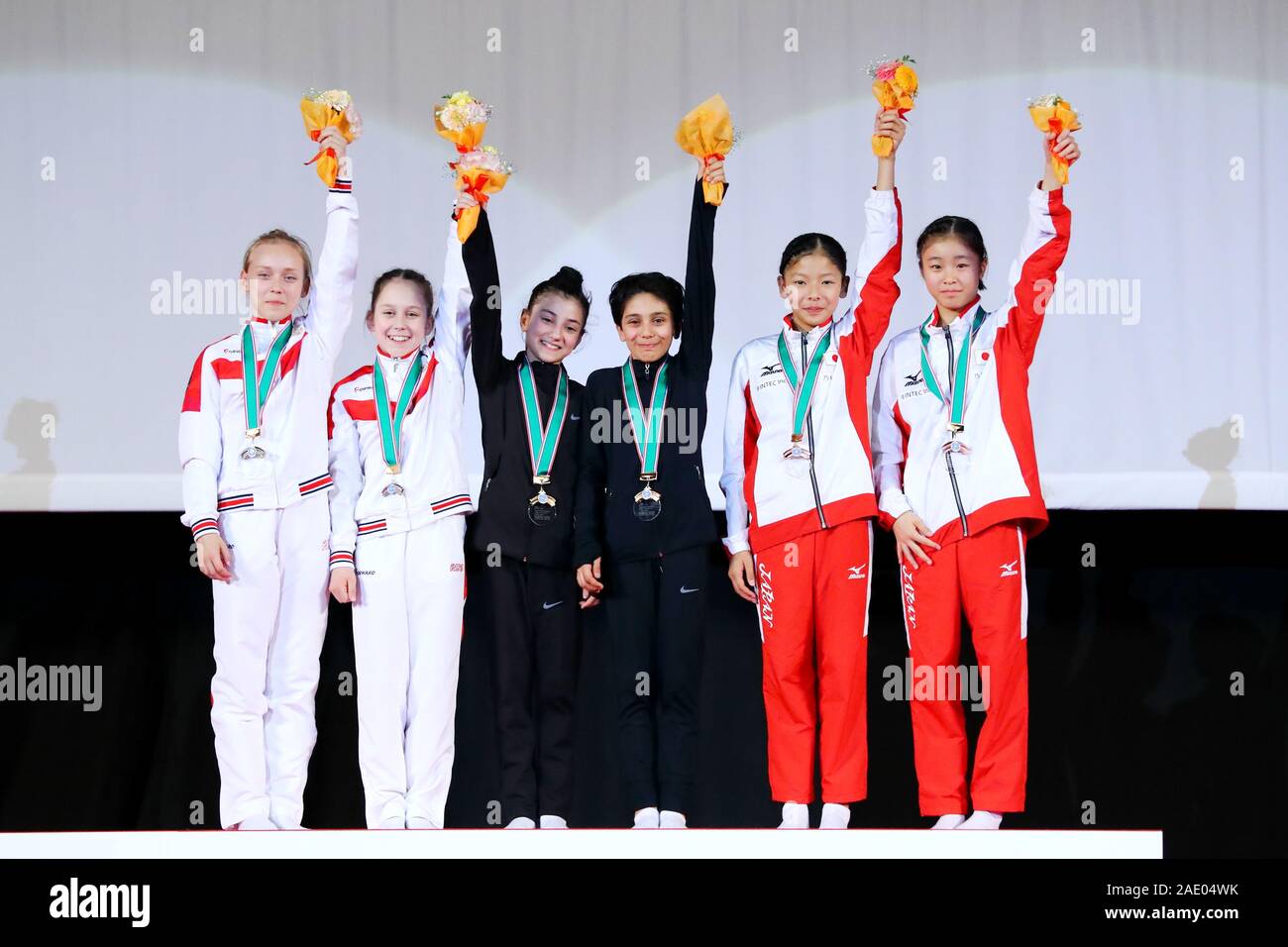 Tokyo, Japan. 5th Dec, 2019. (L-R) Tatiana Kuleshova & Sofiia Aliaeva ...