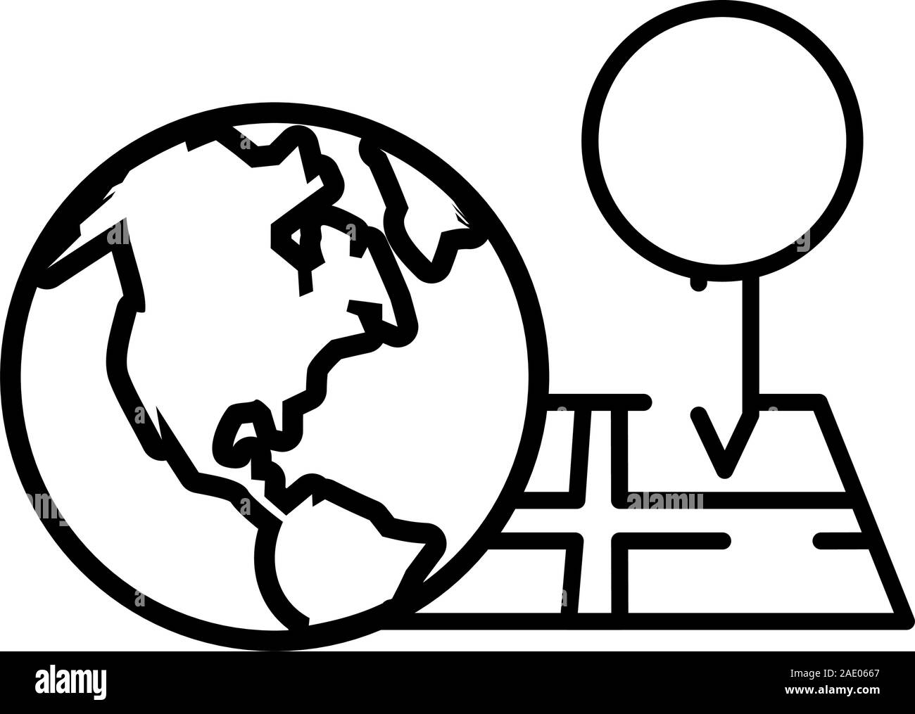 world planet earth with pin Stock Vector Image & Art - Alamy