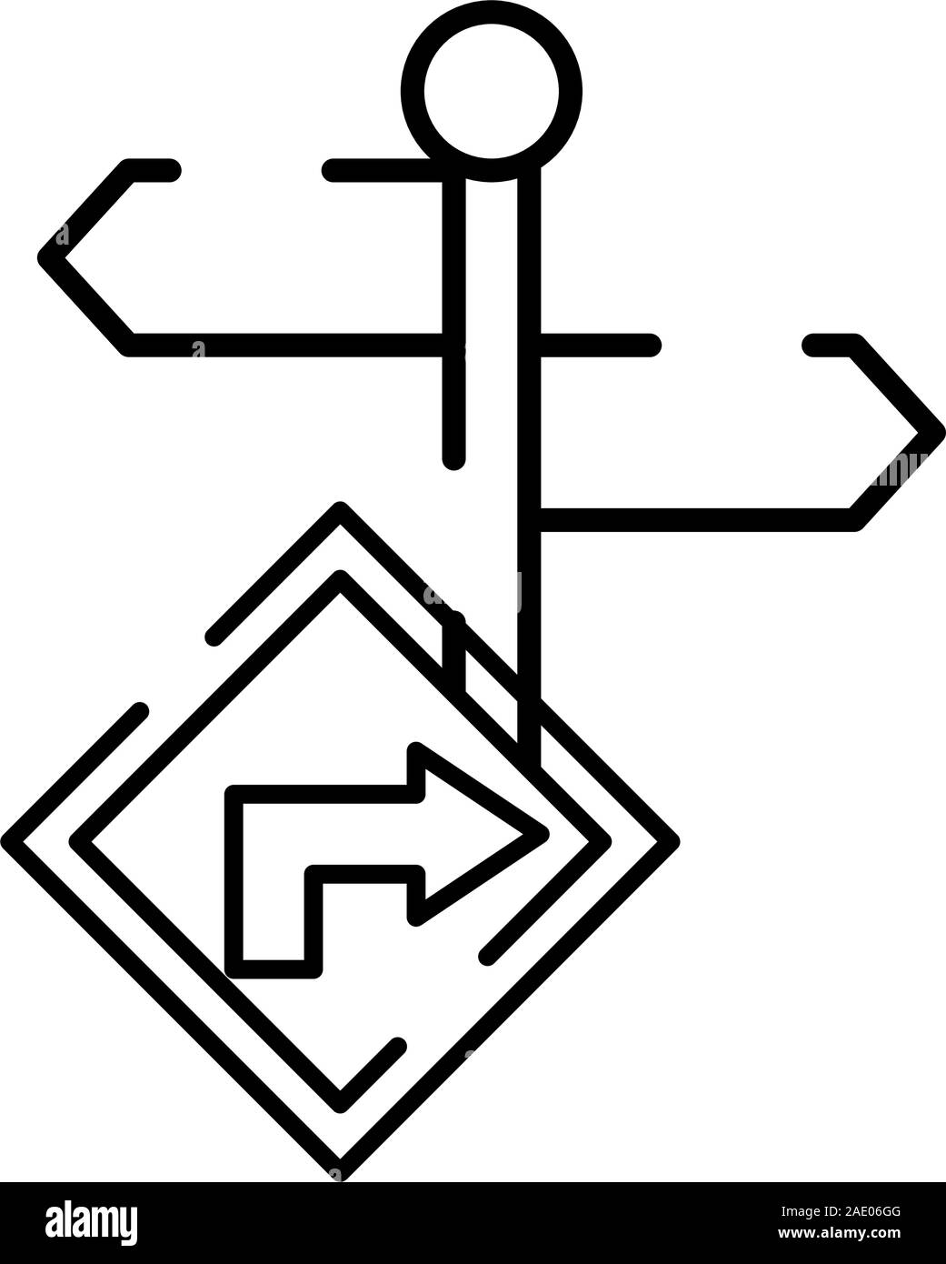 traffic arrow signal isolated icon Stock Vector Image & Art - Alamy