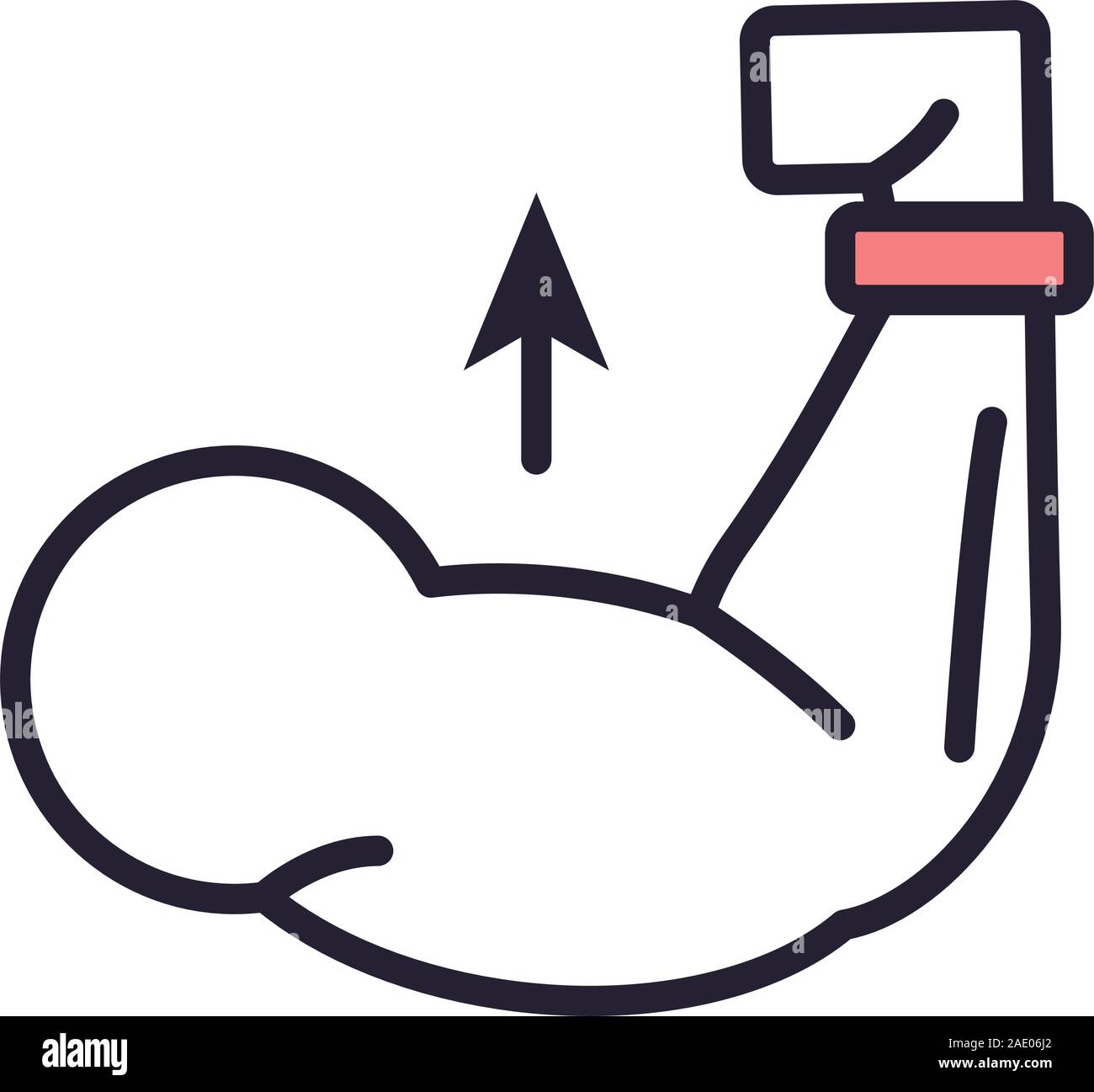 strong man hand isolated icon Stock Vector Image & Art - Alamy