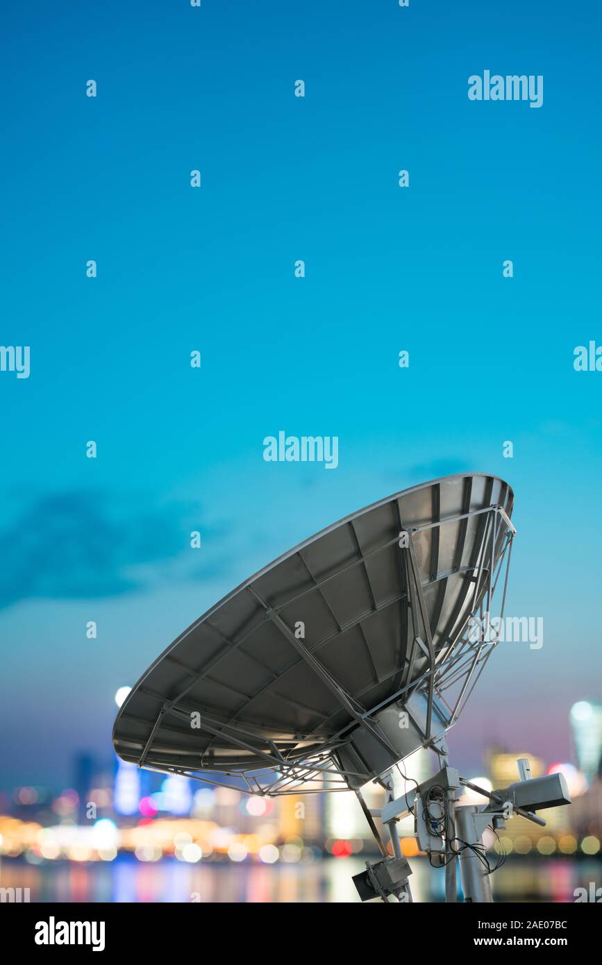 picture of parabolic satellite dish space technology receivers Stock ...