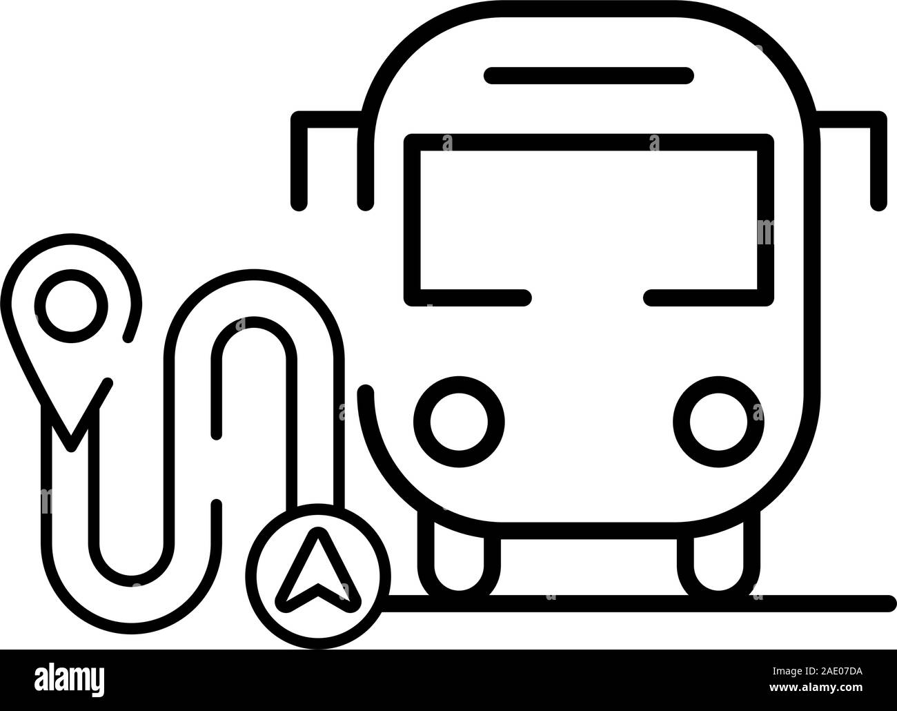 Bus transport pin location Cut Out Stock Images & Pictures - Alamy