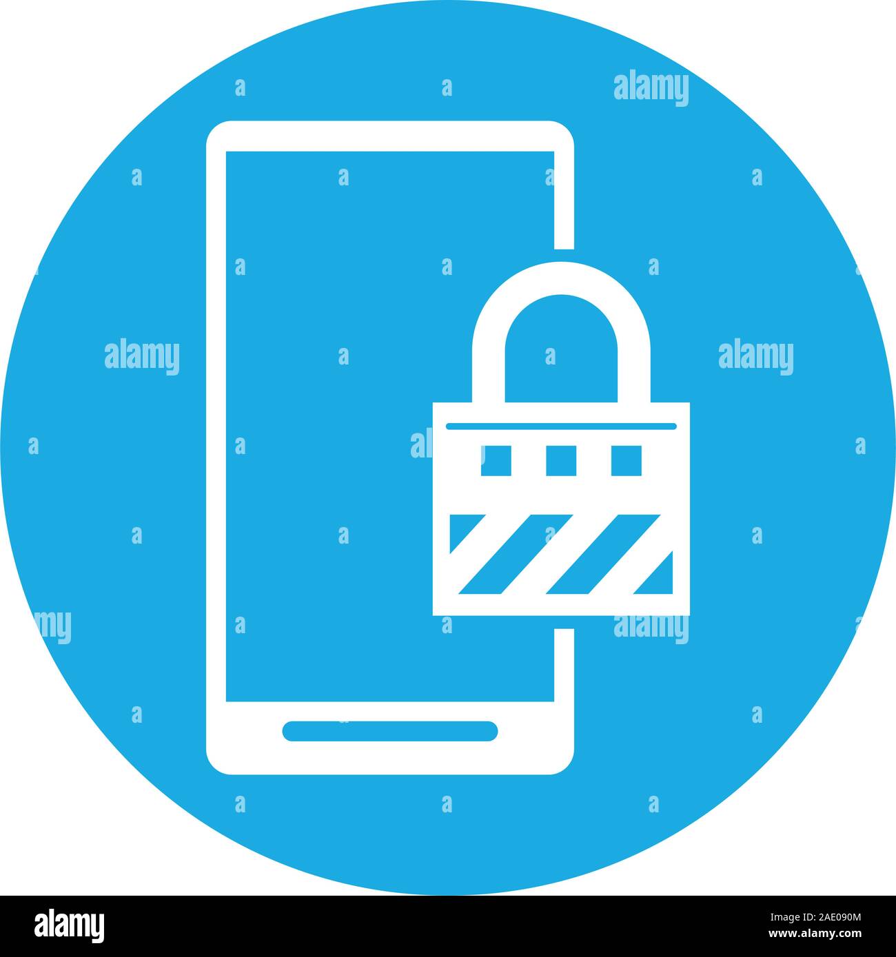 smartphone technology with padlock icon Stock Vector Image & Art - Alamy
