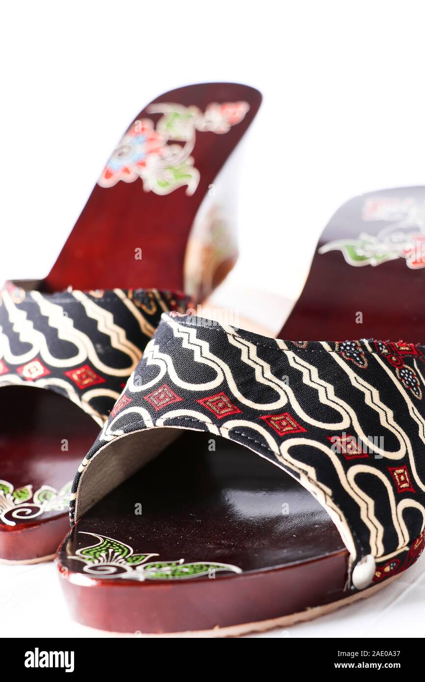 pair of shoes batik design fashion style Stock Photo - Alamy