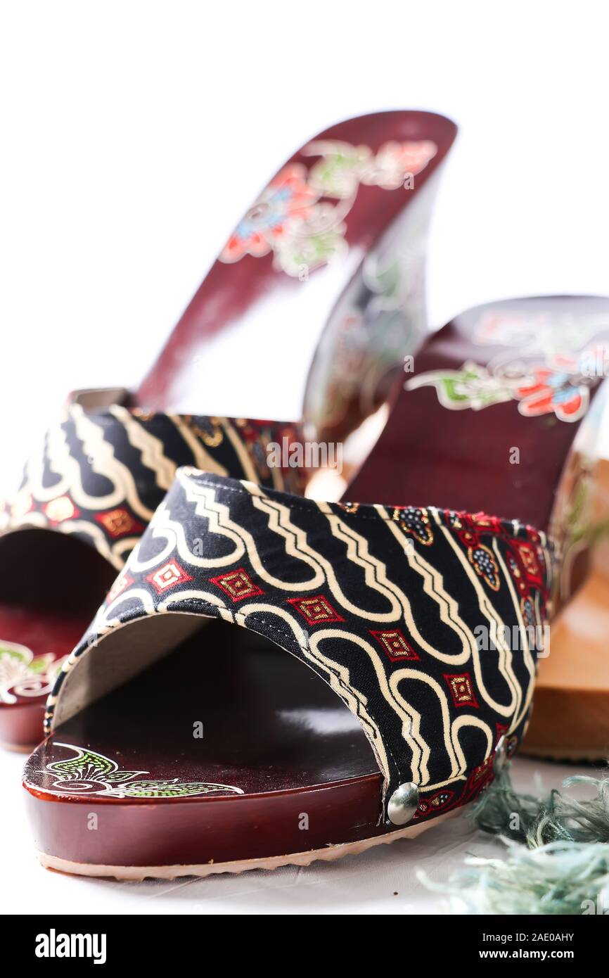 pair of shoes batik design fashion style Stock Photo - Alamy