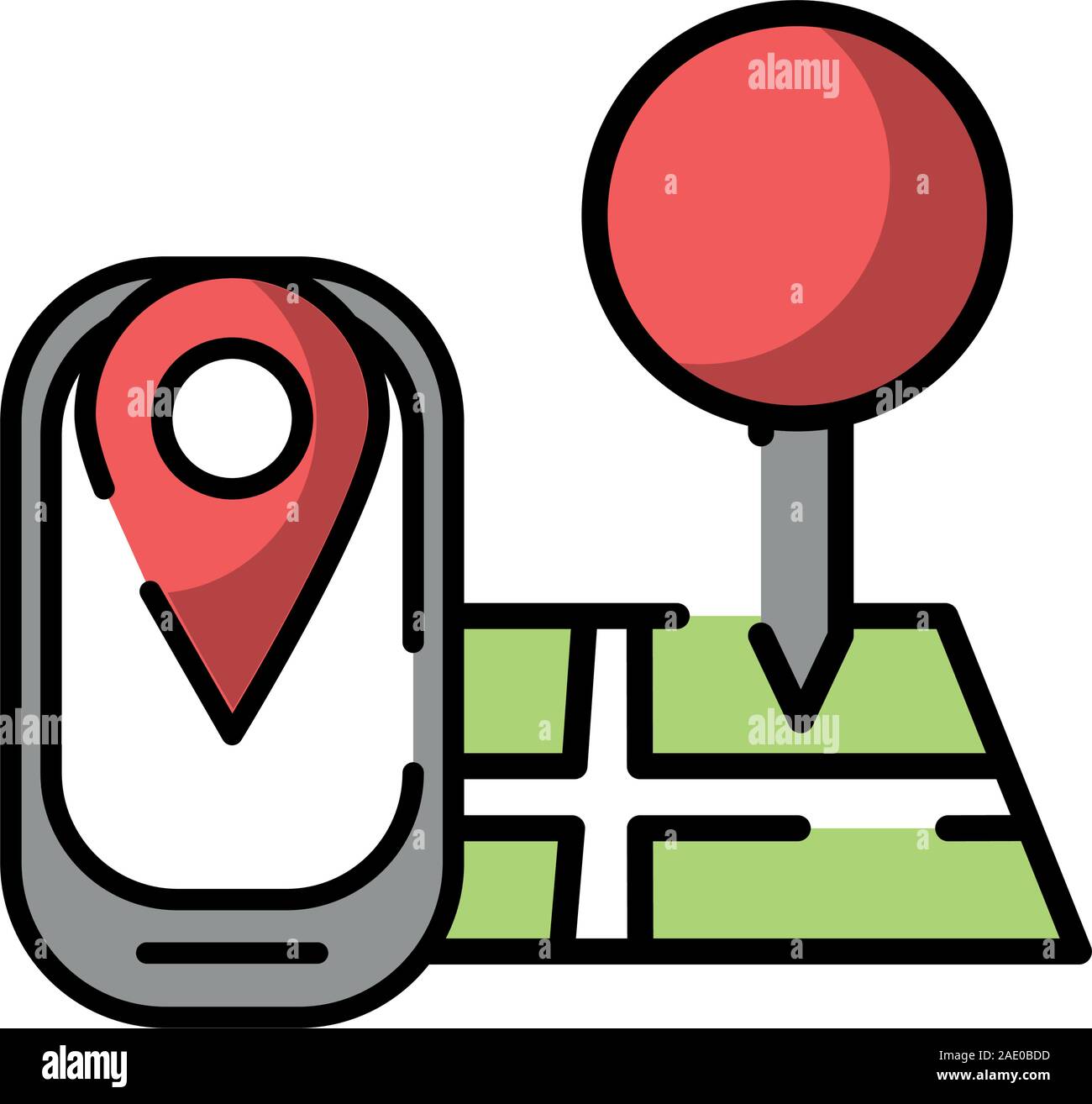 paper map guide with pins location icon Stock Vector Image & Art - Alamy