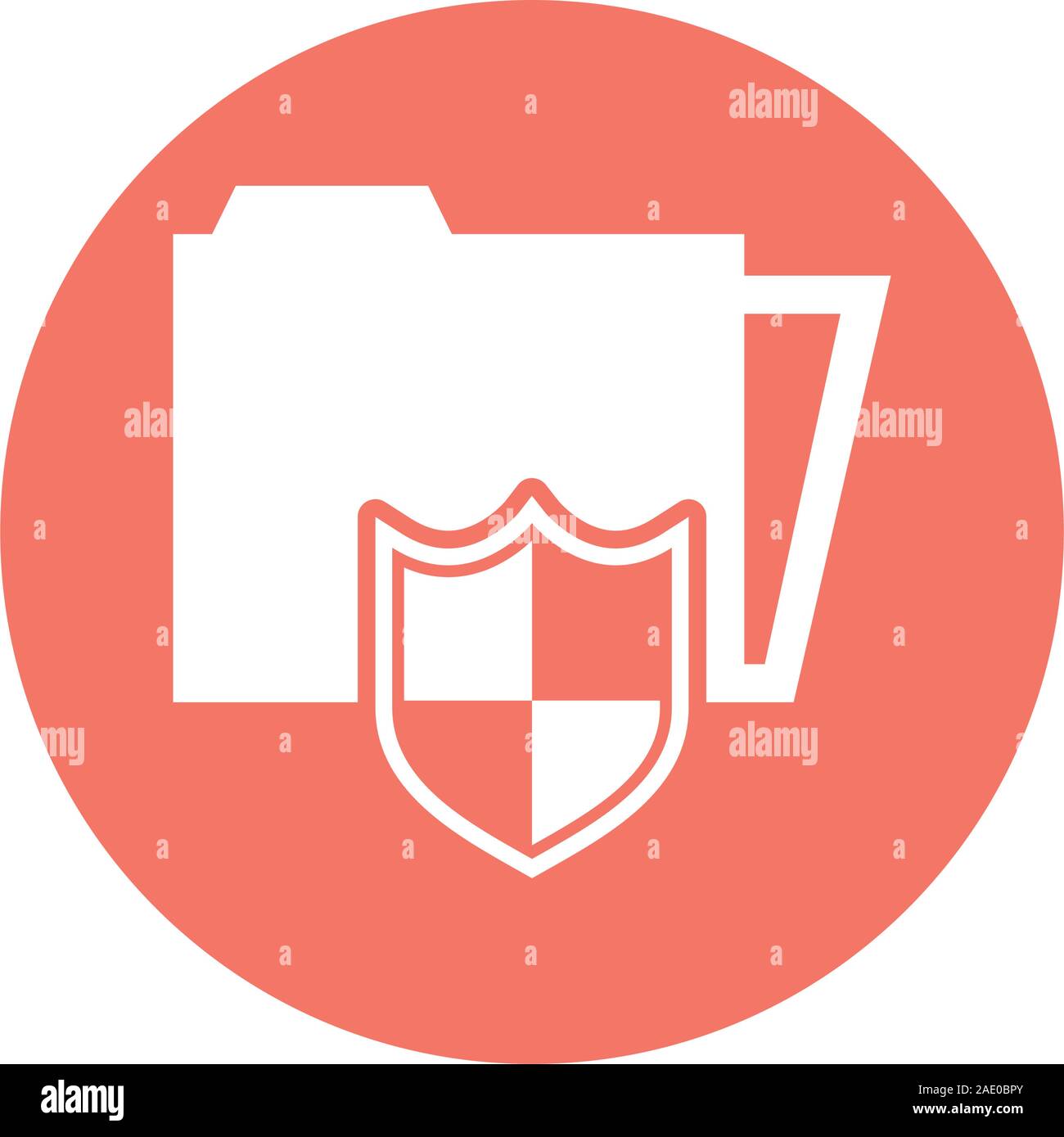 folder file document with security shield Stock Vector Image & Art - Alamy