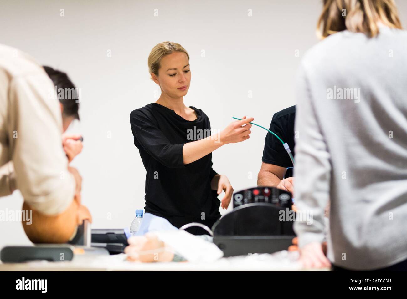 Medical doctor specialist expert displaying method of patient ...