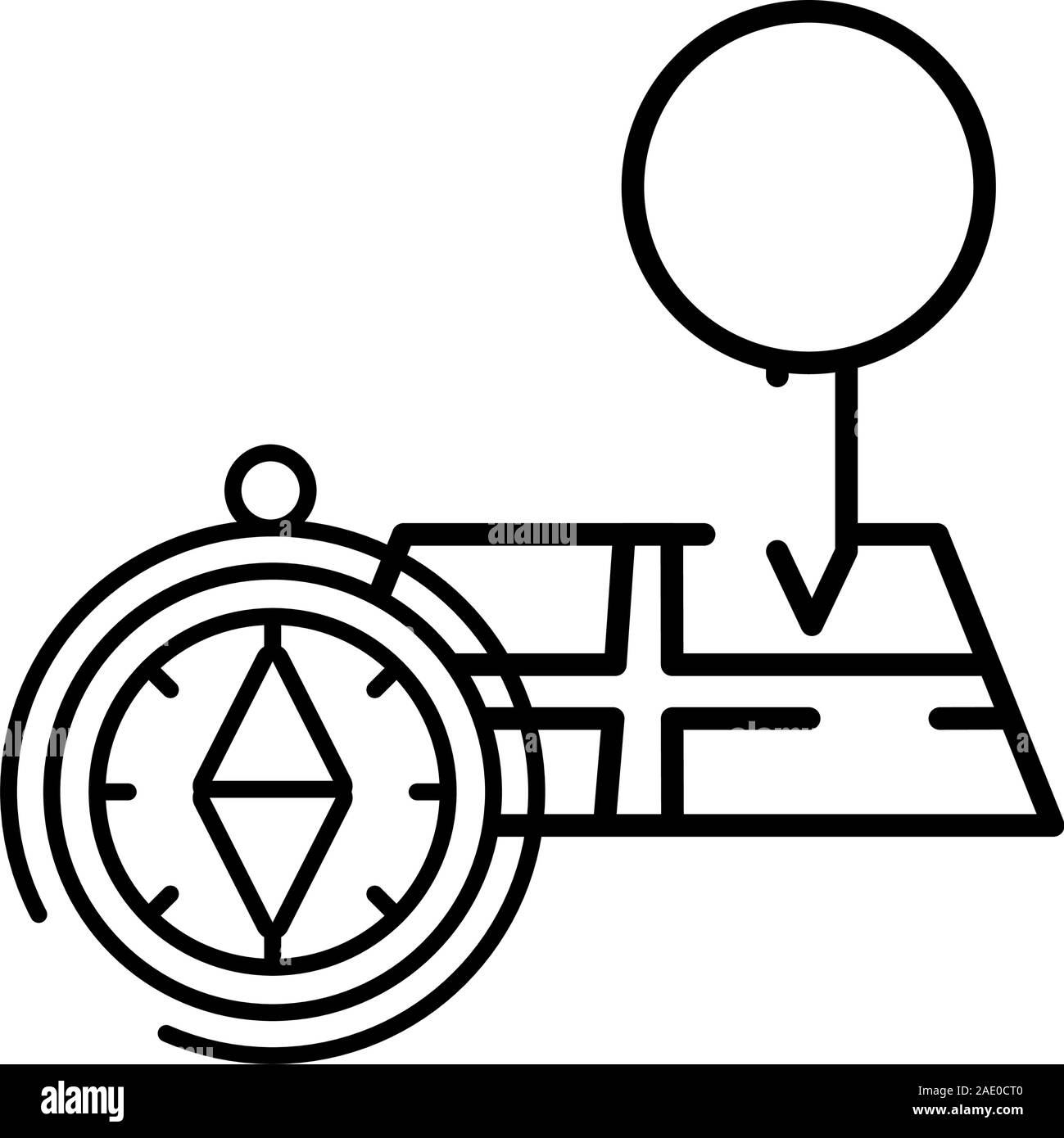 compass guide device with pin location Stock Vector Image & Art - Alamy