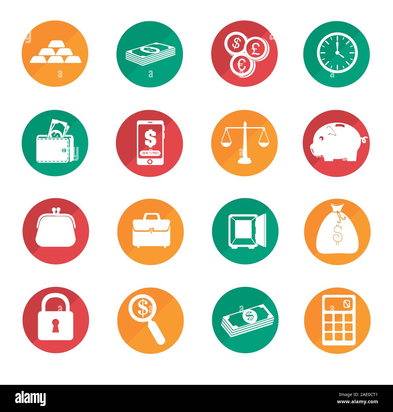 Business icons bundle flat Cut Out Stock Images & Pictures - Alamy