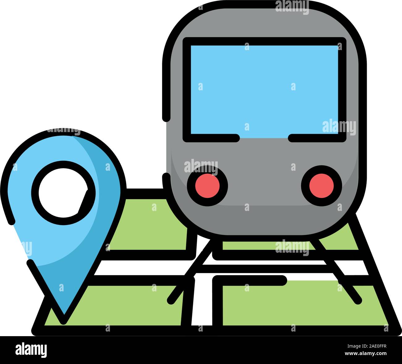 Bus stop map Stock Vector Images - Alamy