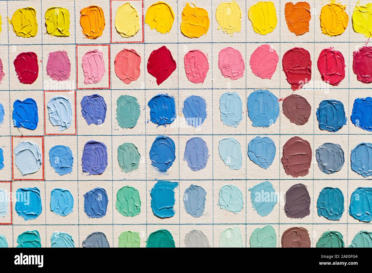 Colorful acrylic paint, artist color swatches Stock Photo - Alamy