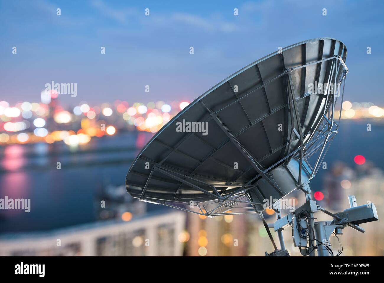picture of parabolic satellite dish space technology receivers Stock ...