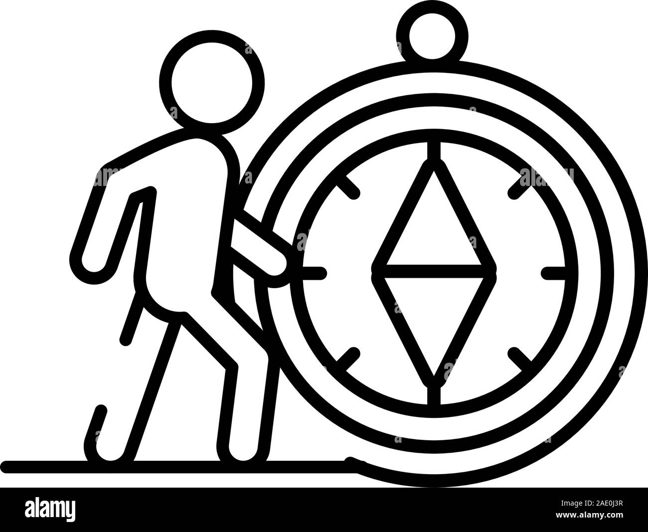 compass guide device with pedestrian walking Stock Vector Image & Art ...