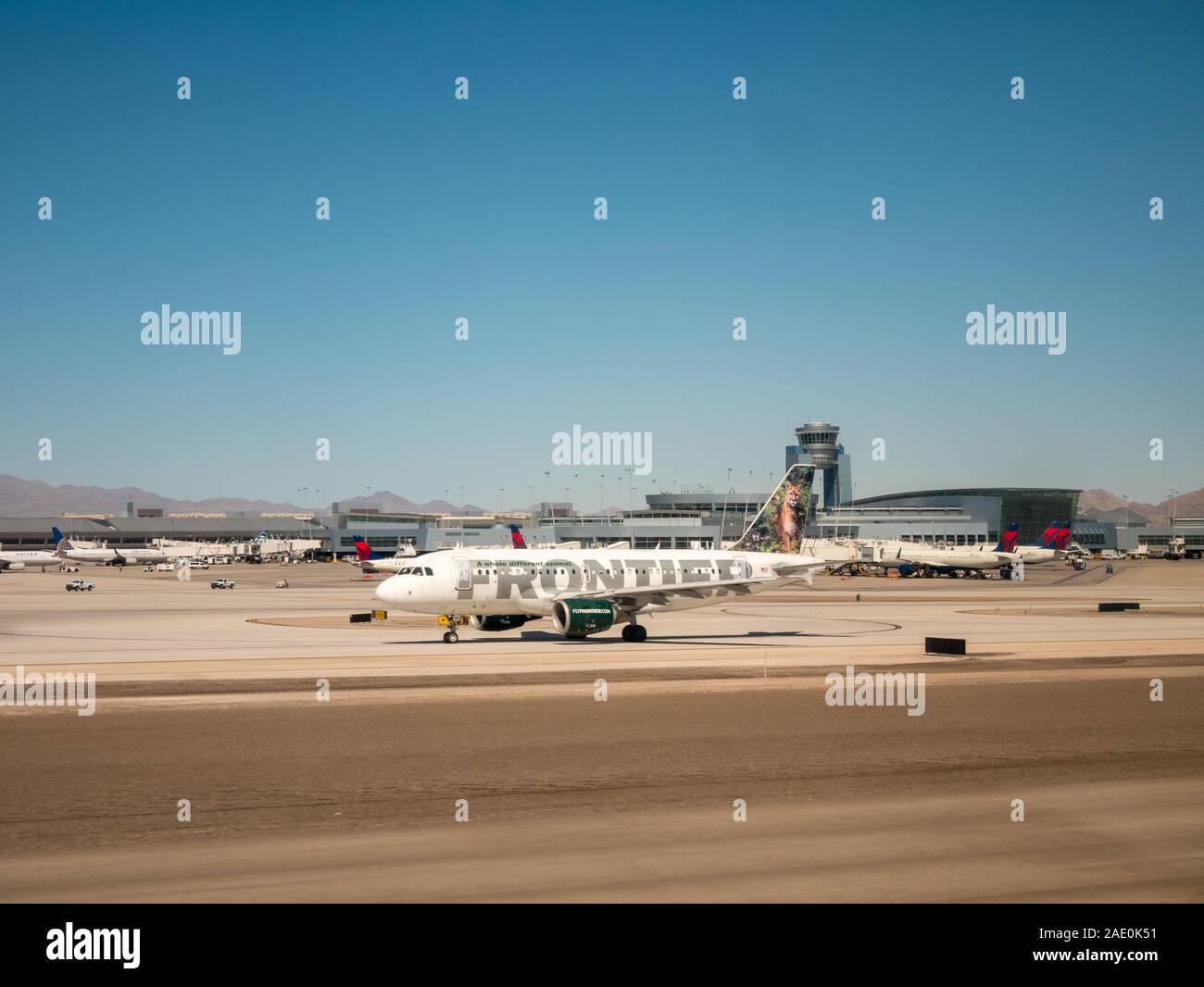 LAS VEGAS, NEVADA - SEPTEMBER 2019: View of the Las Vegas Airport With ...
