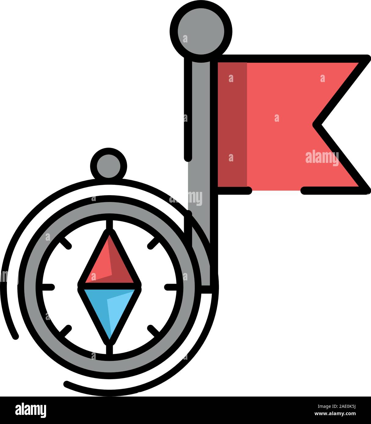 Vintage flag pin isolated Stock Vector Images - Alamy