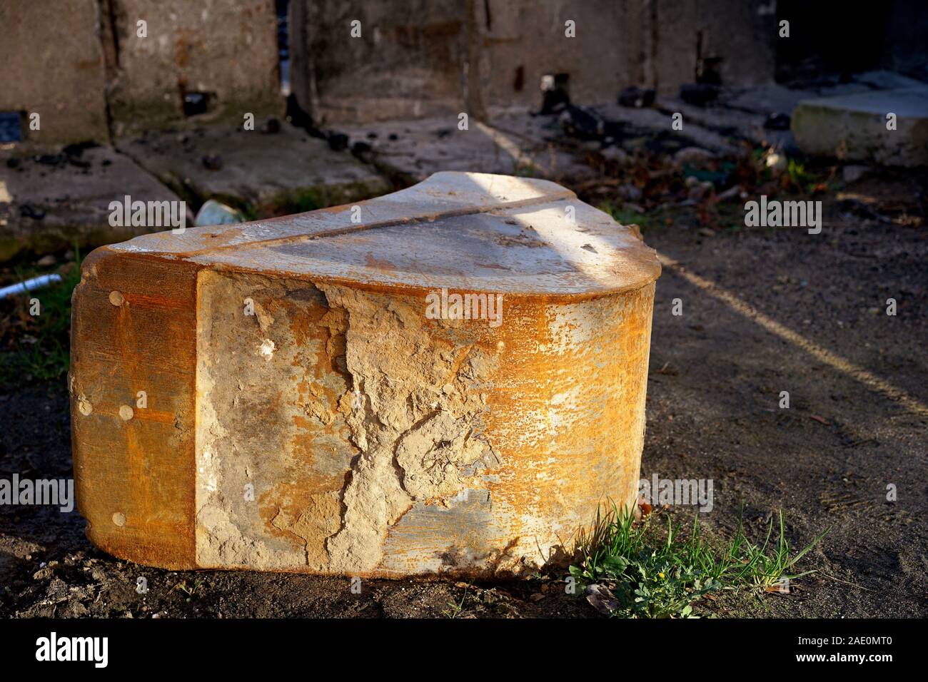 an old, rusty excavator bucket Stock Photo - Alamy