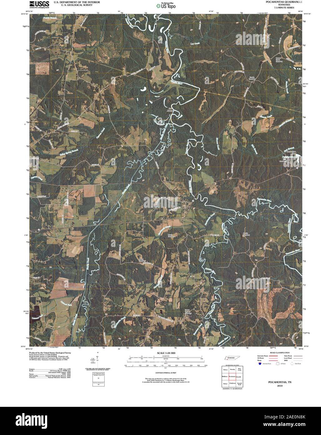 USGS TOPO Map Tennessee TN Pocahontas 20100521 TM Restoration Stock ... USGS TOPO Map Tennessee TN Pocahontas 20100521 TM Restoration Stock ...