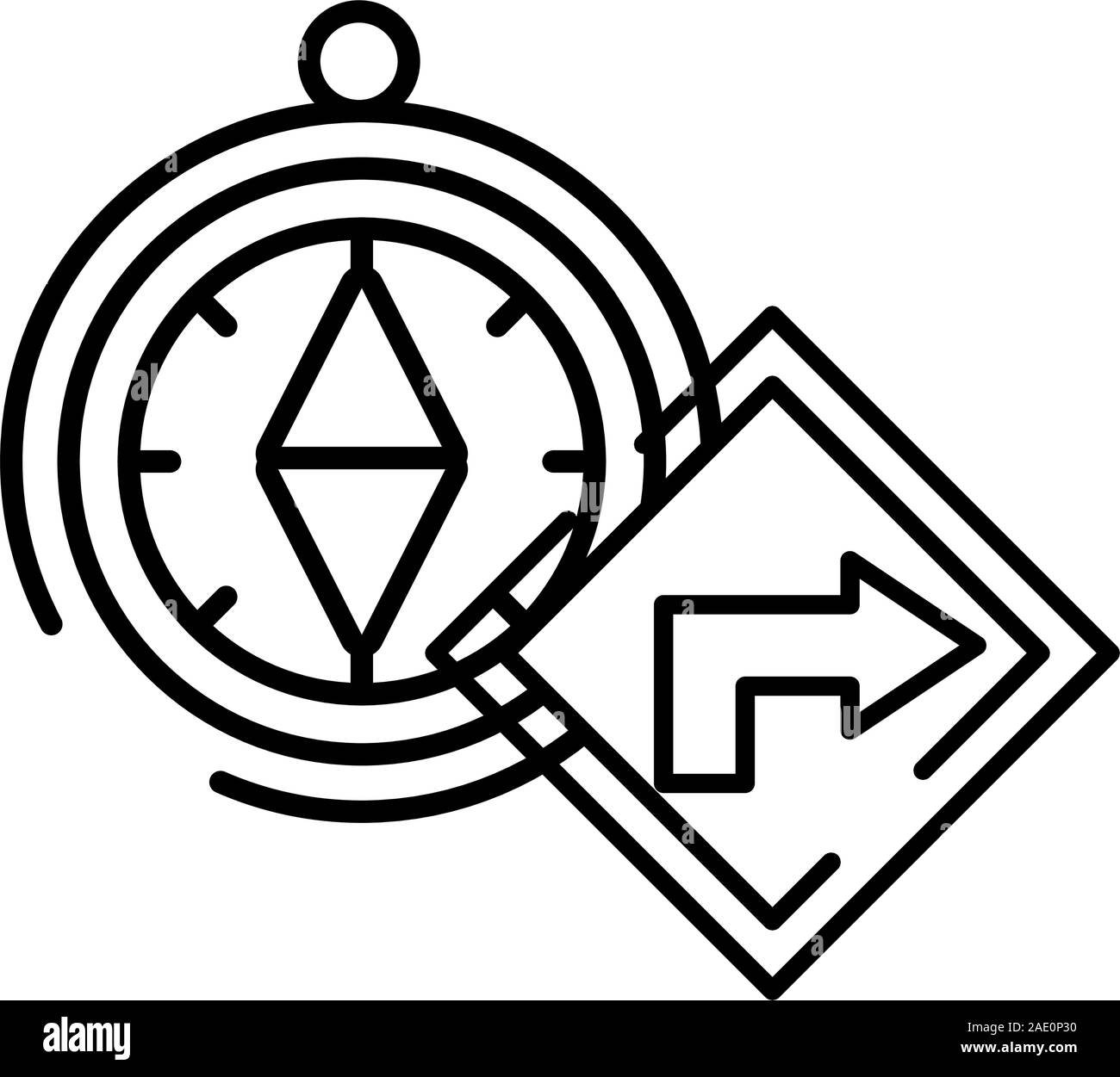 compass guide device with arrows Stock Vector Image & Art - Alamy