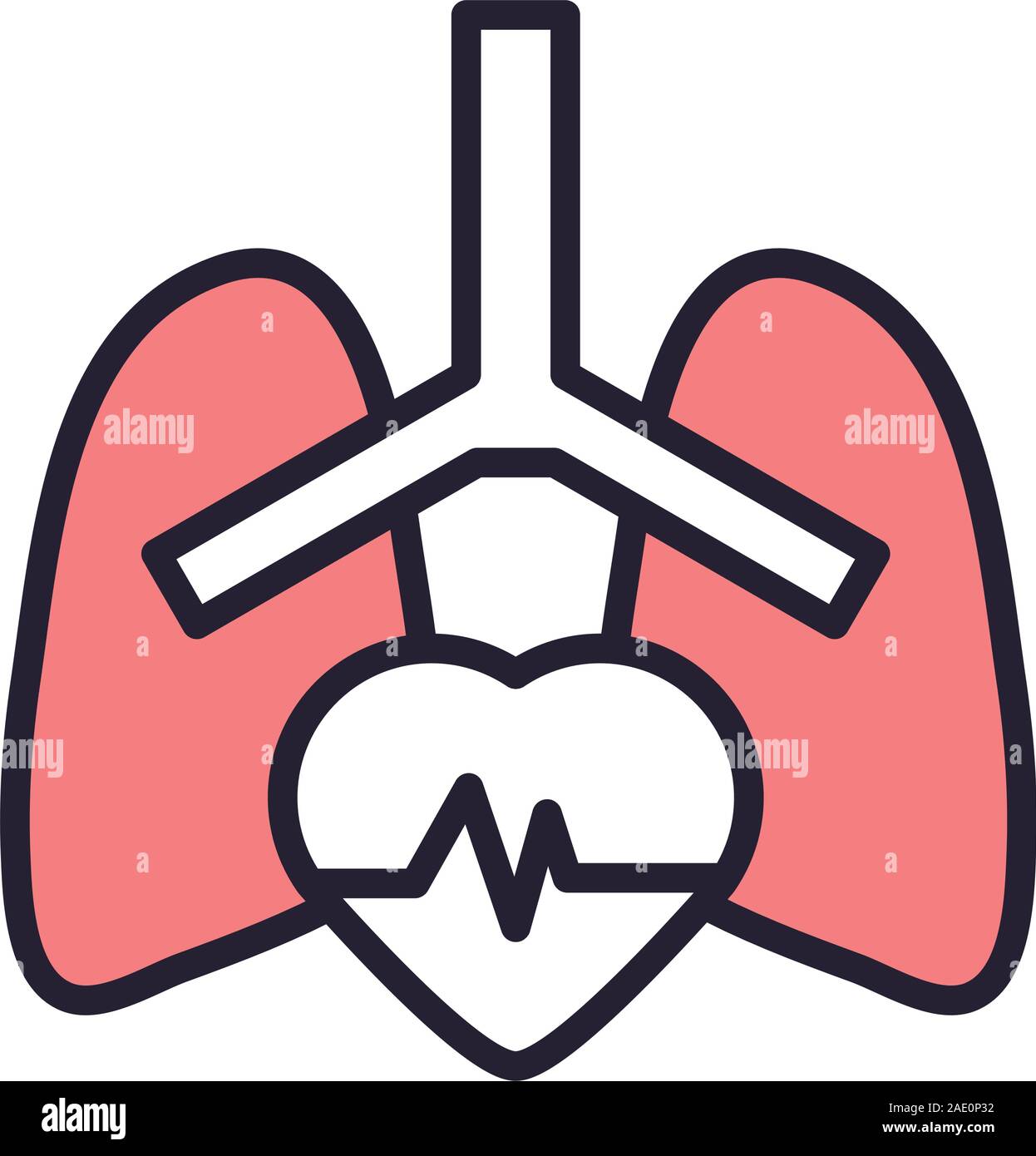 Normal lungs Stock Vector Images - Alamy