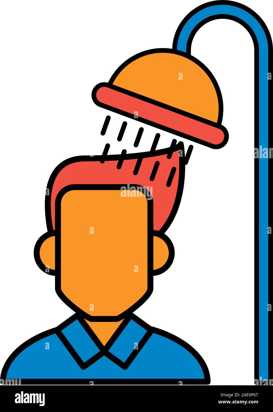 Shower bathroom man Cut Out Stock Images & Pictures - Alamy