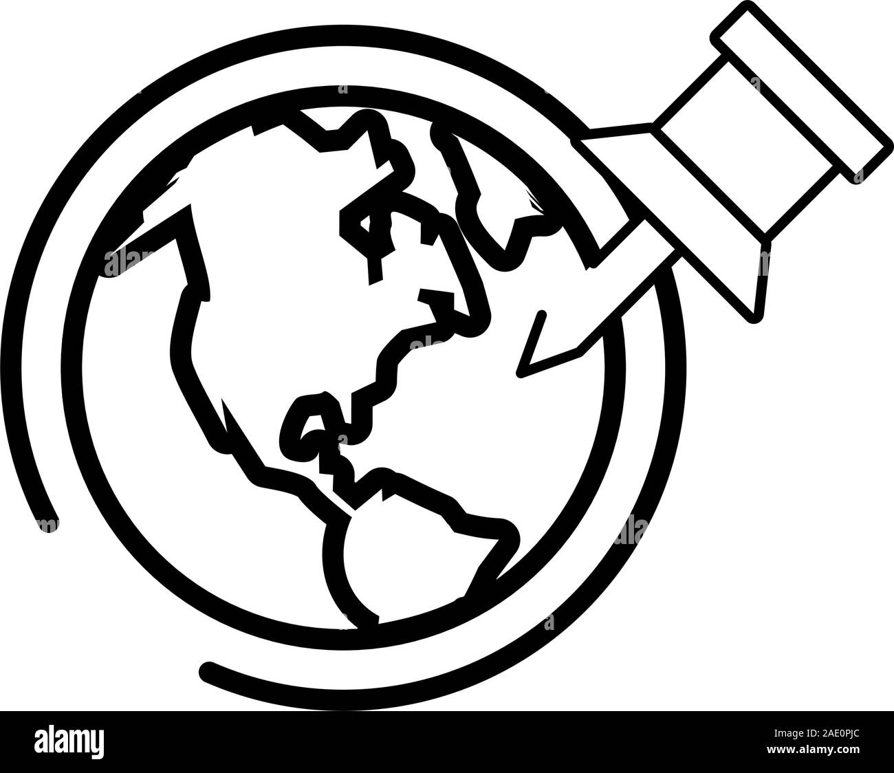 world planet earth with pin Stock Vector Image & Art - Alamy