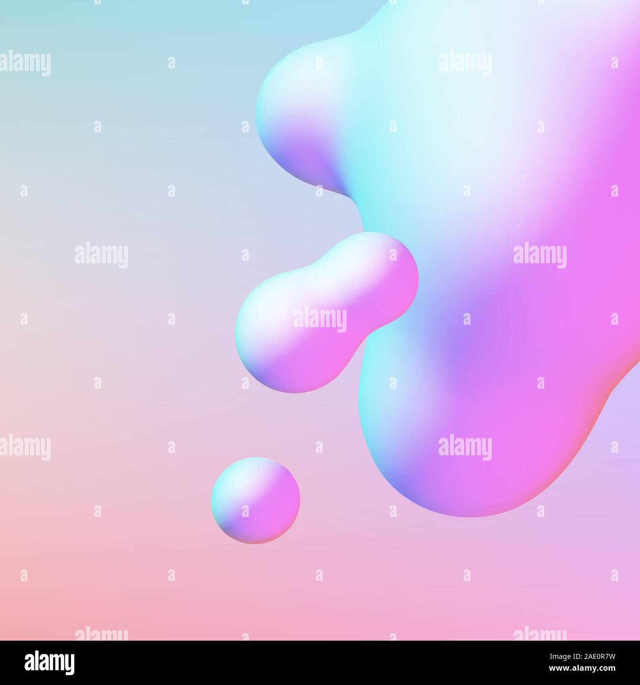 Fluid design liquid blobs with vibrant intense colors abstract ...