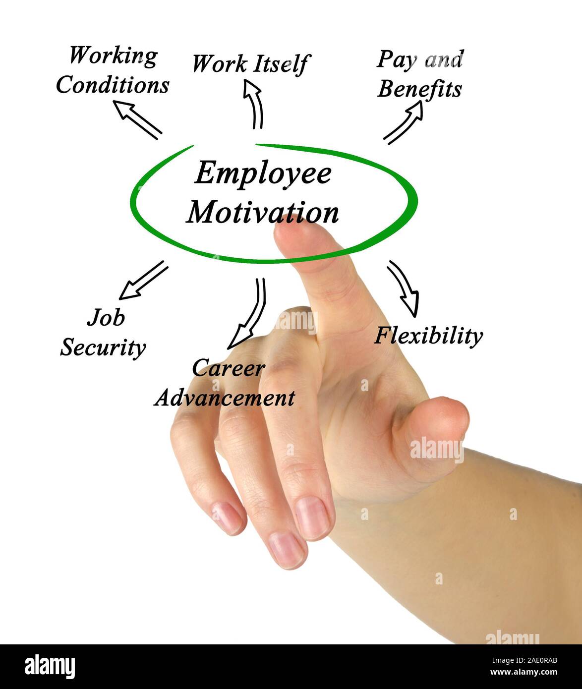 Diagram of employee motivation Stock Photo - Alamy