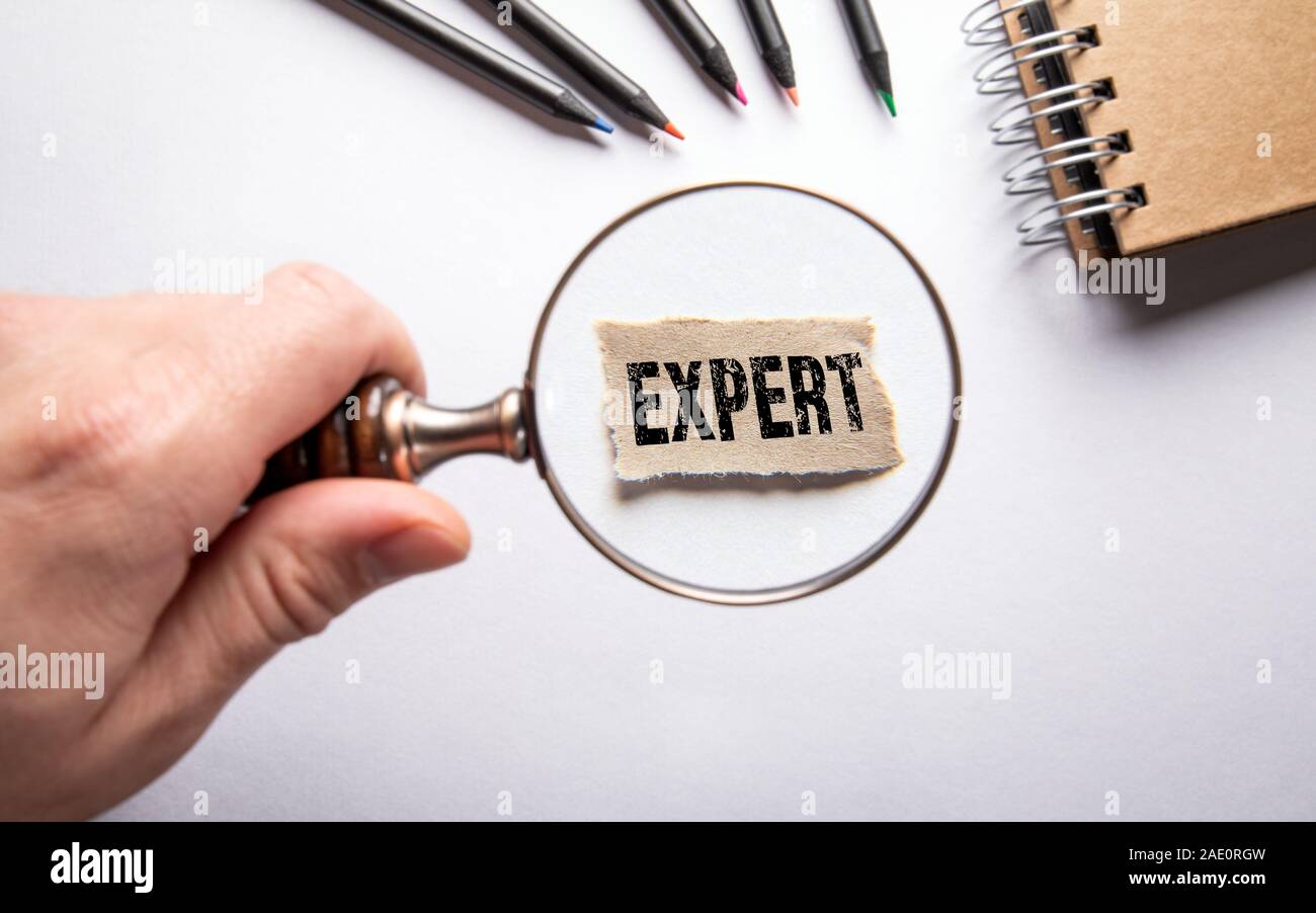 Expert. Business, service, knowledge and communication concept. Man's ...