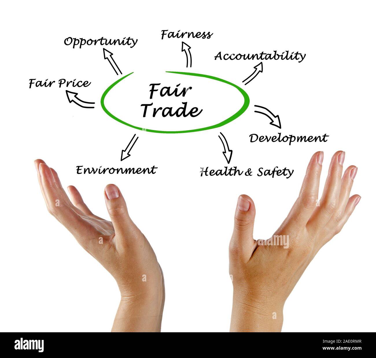 Diagram of fair trade Stock Photo - Alamy