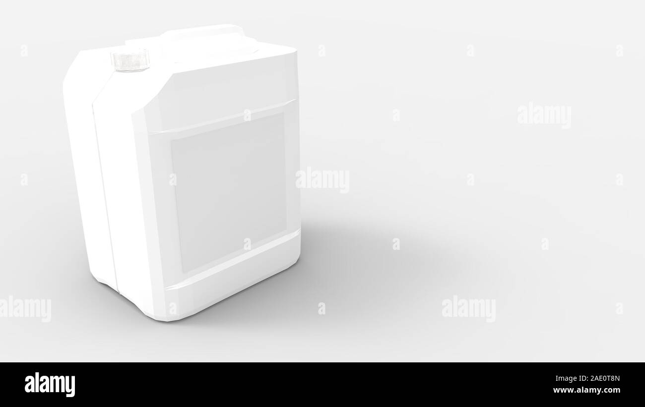 3d rendering of a plastic industrial canister isolated in studio ...