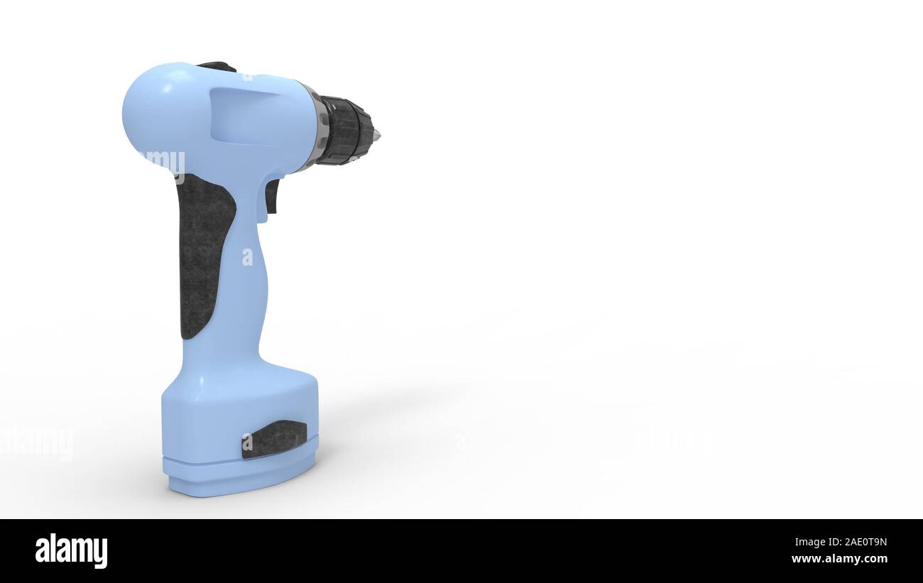 3d rendering of a electric screwdriver isolated in studio background ...