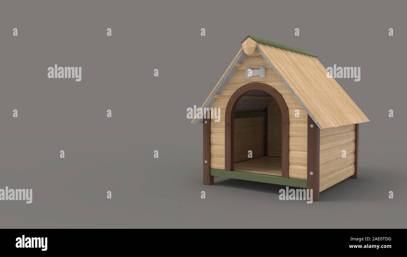 3d rendering of a dog house isolated in a studio background Stock Photo ...