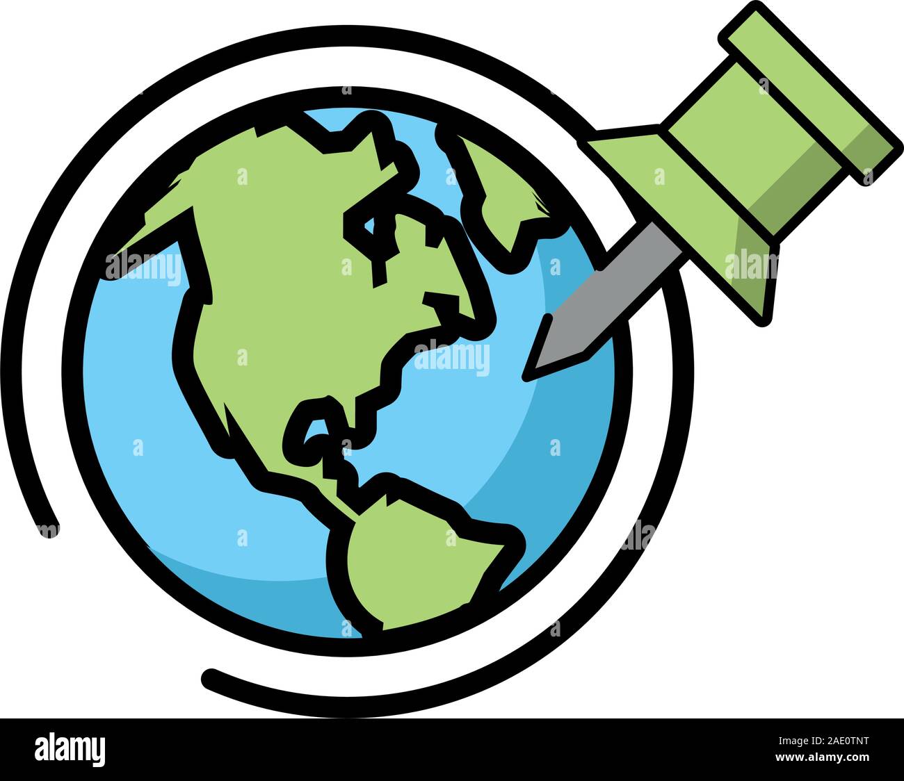 world planet earth with pin Stock Vector Image & Art - Alamy