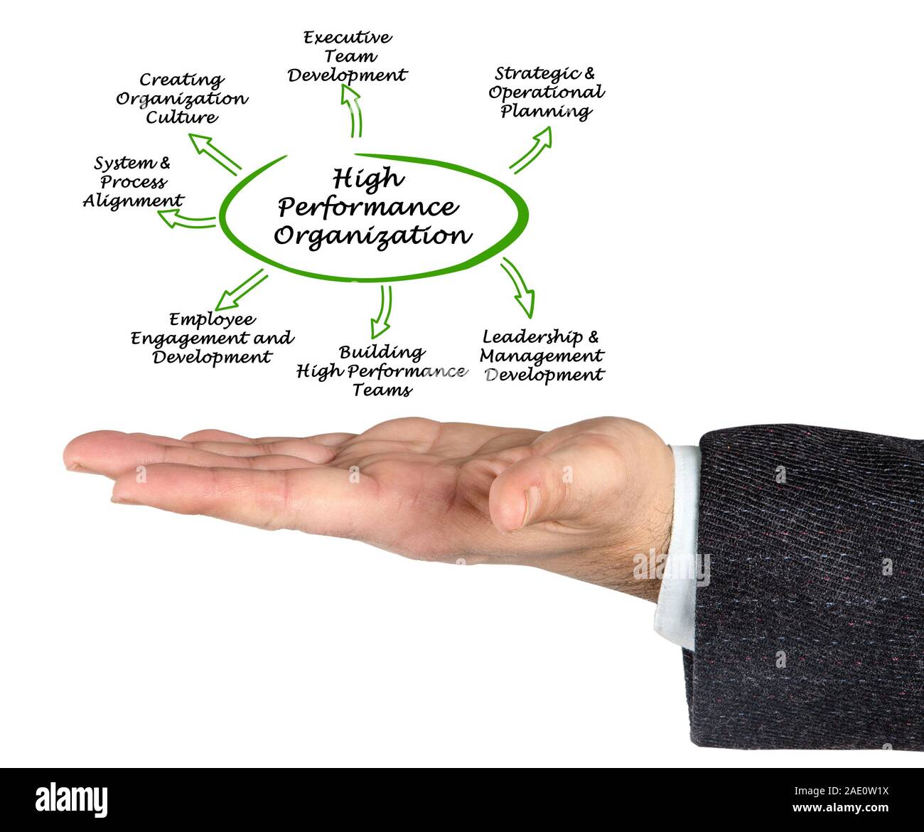 Man presenting High Performance Organization Stock Photo - Alamy