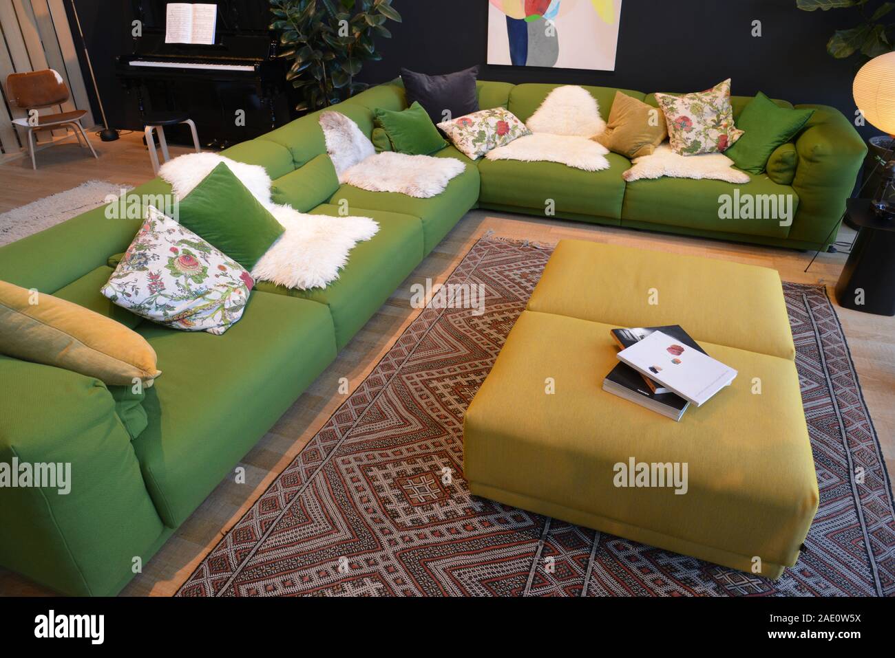 Sofa exhibit in Vitra Design Museum Stock Photo - Alamy