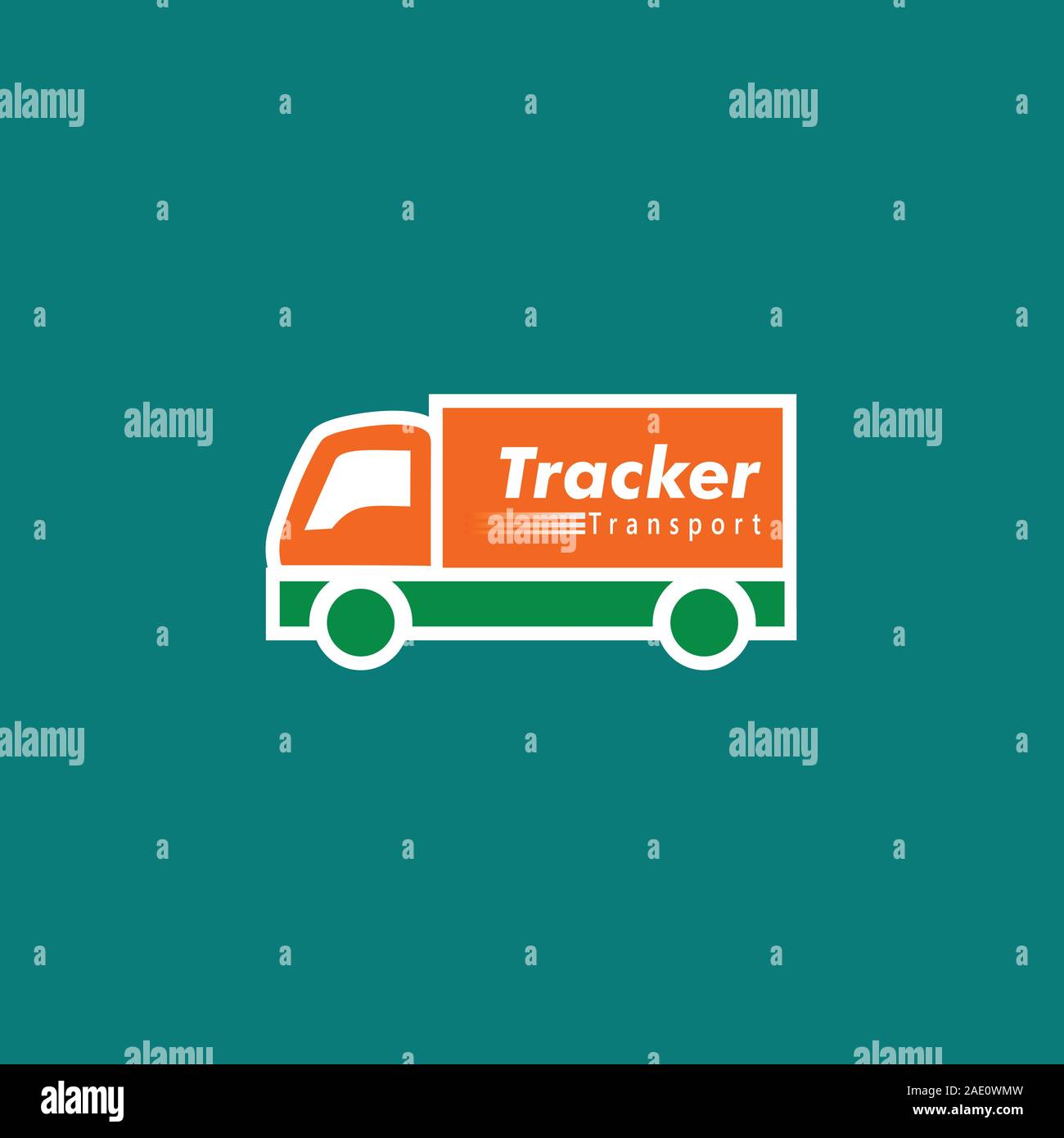 Tracker Logo Concept, Transportation Logo Design Template, Orange ...