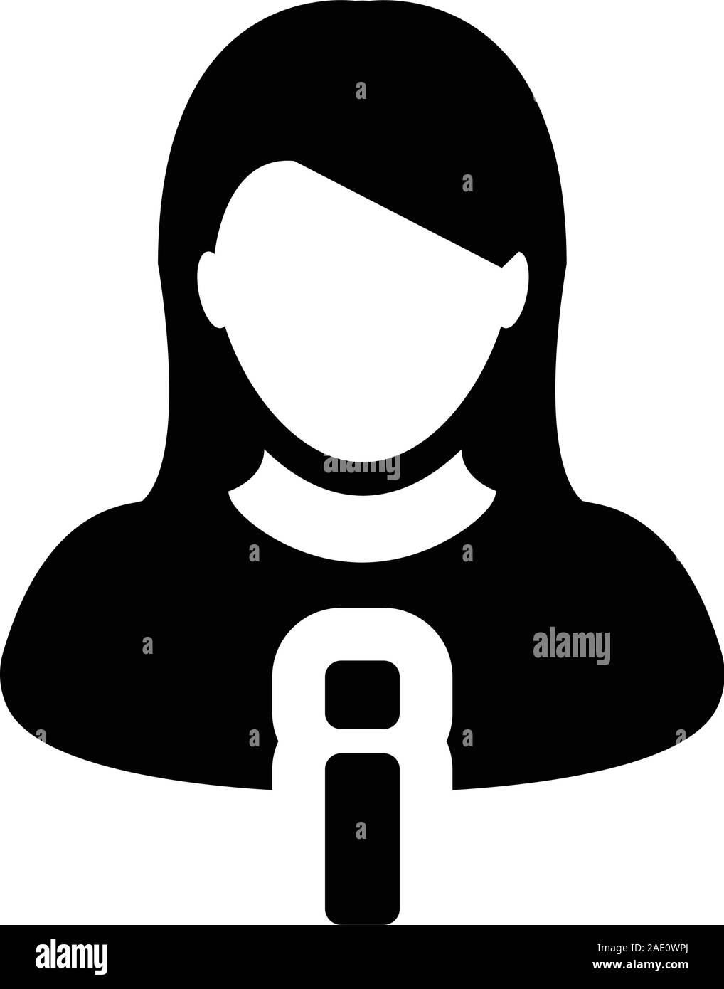 Details icon vector female person profile avatar with information ...