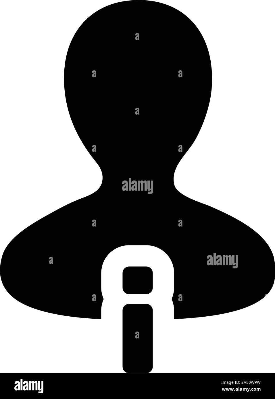 Identification icon vector male person profile avatar with information ...