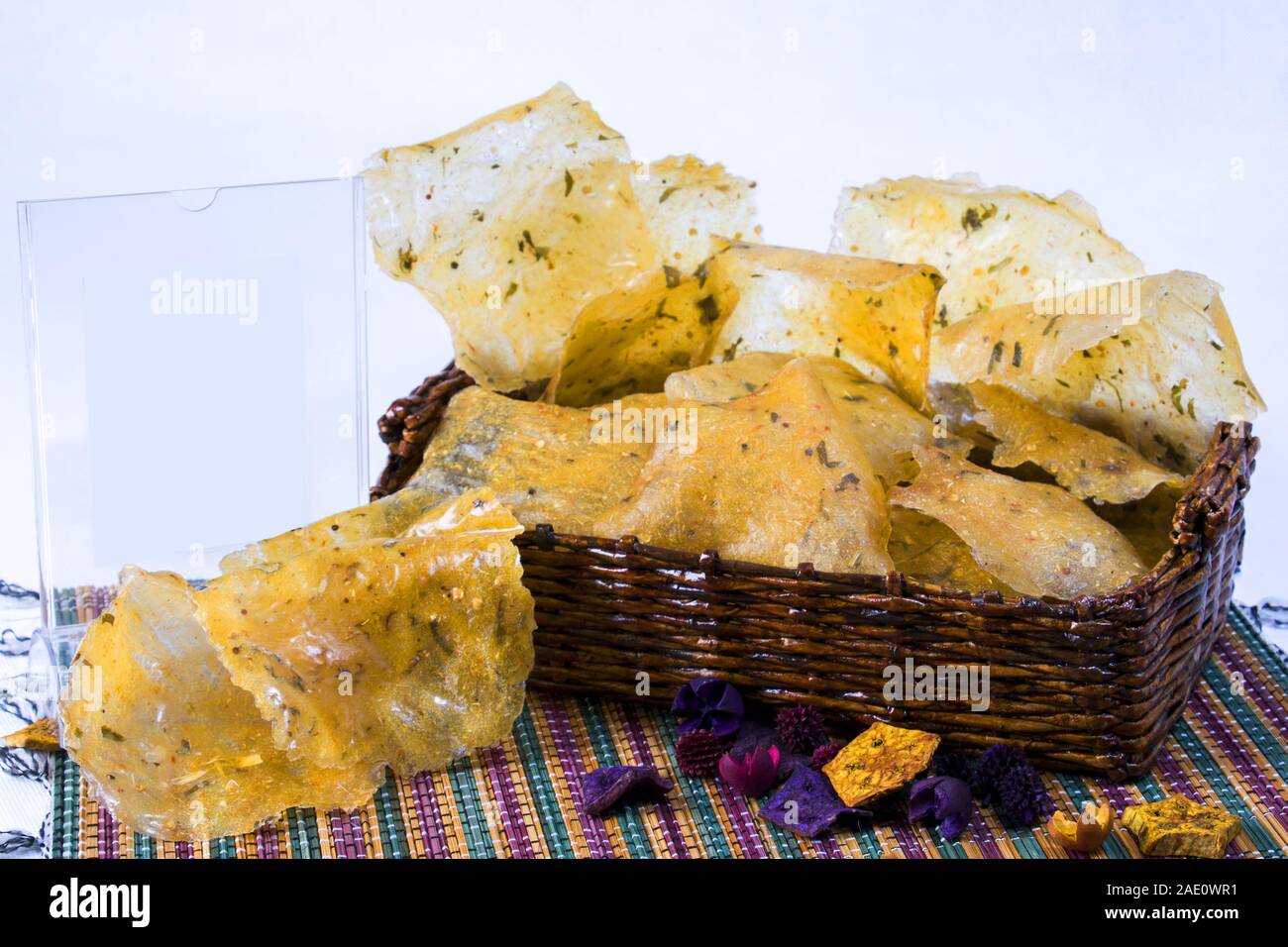 traditional food tasty crackers krupuk Stock Photo - Alamy